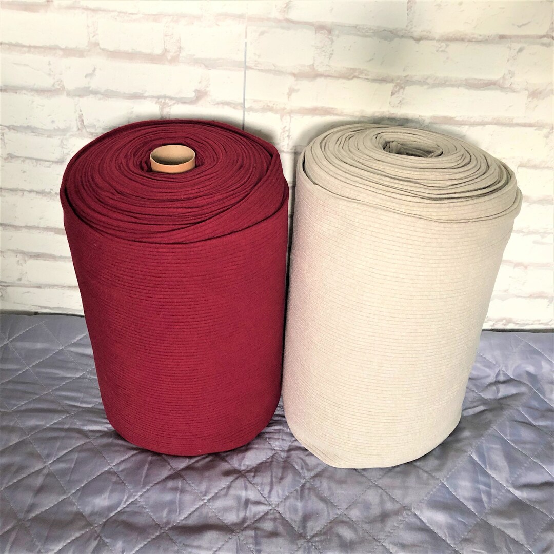 Heavy Coarse Rib Cuffs, Dark Bordeaux and Beige light - Etsy