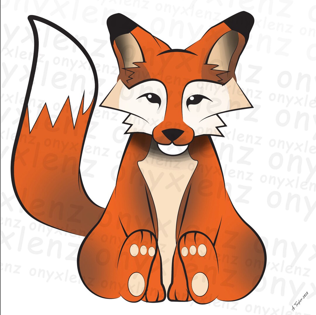 Cute Fox Print - Etsy