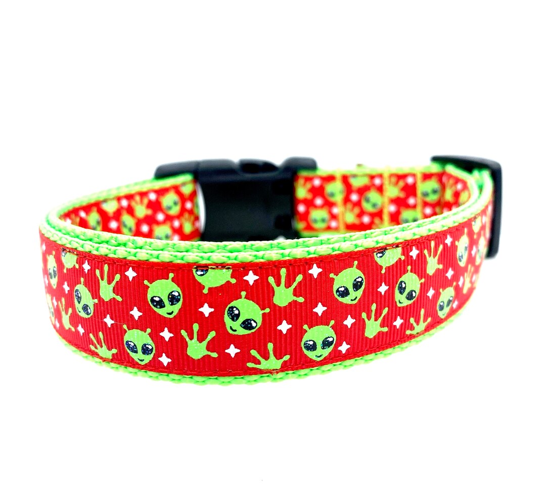 Glow in the Dark Aliens Dog Collar - Etsy