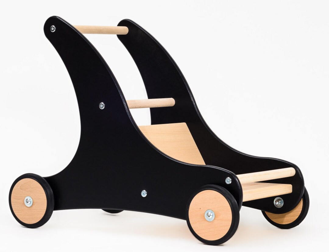 Black Wooden Walker With Brake - Etsy