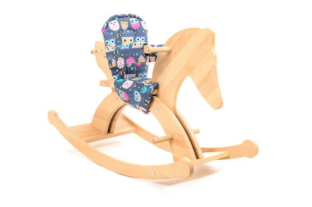 Complete Set Rocking Horse "tim" Owls Gray - Etsy