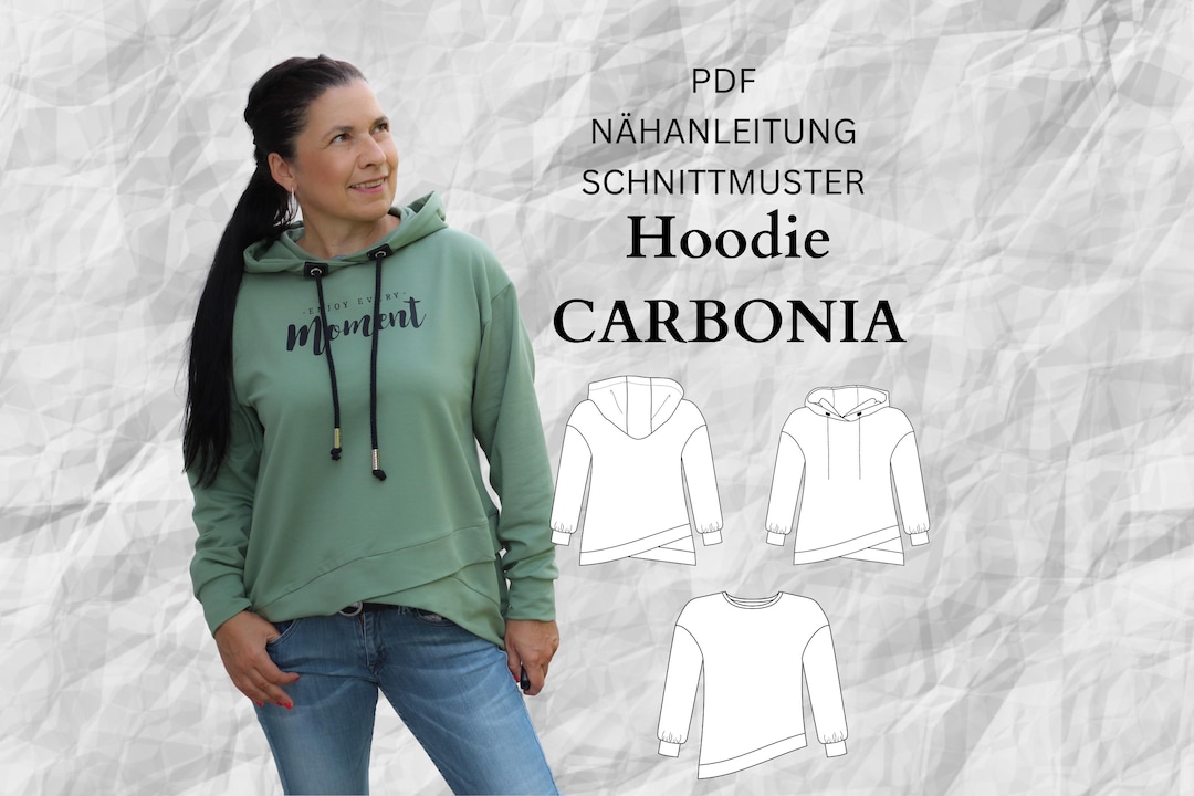 PDF Sewing Pattern for Women's Hoodies in Sizes 32-54, German ...