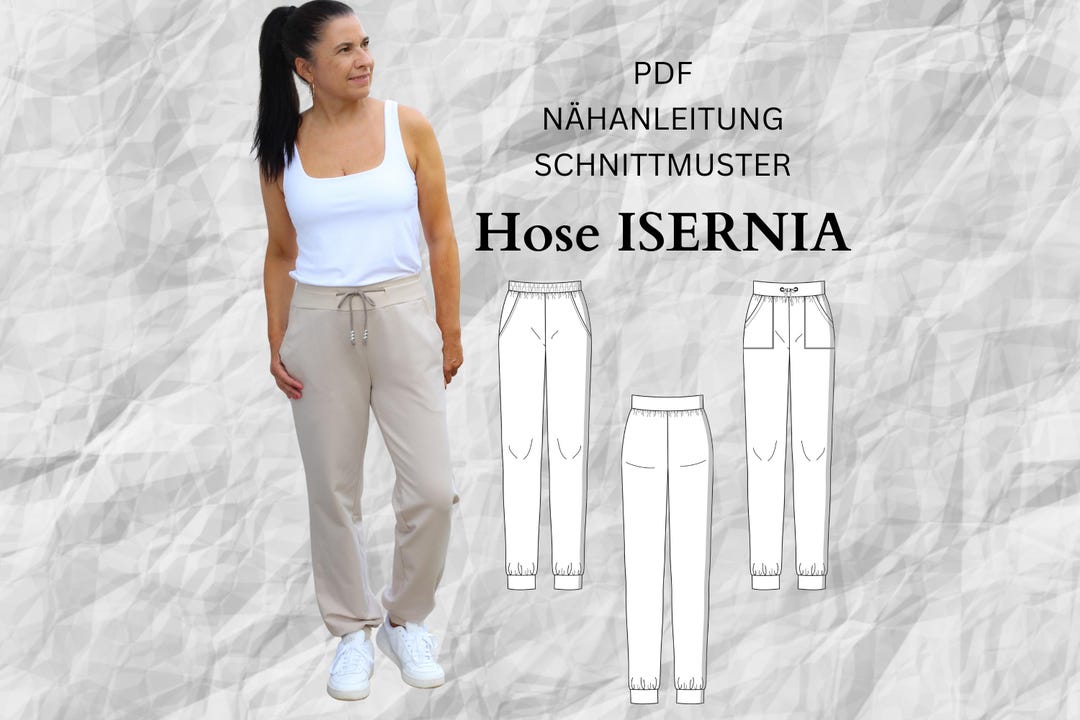 PDF Sewing Pattern Women's Jogging Pants in Sizes 32-56, Instructions ...