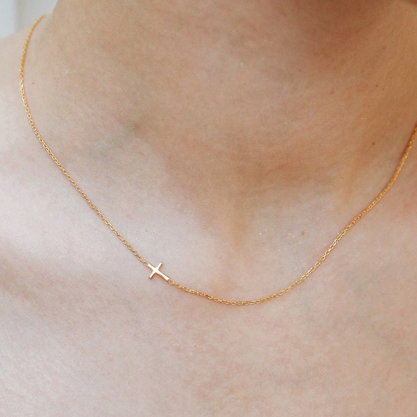 Small Cross Necklace - Etsy