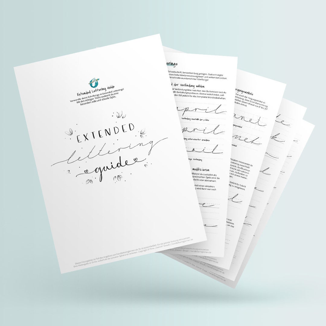 Extended Lettering Guide: Learn the Finest Font for Your Handlettering ...