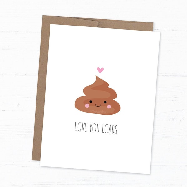 Valentines Card Poop - Etsy