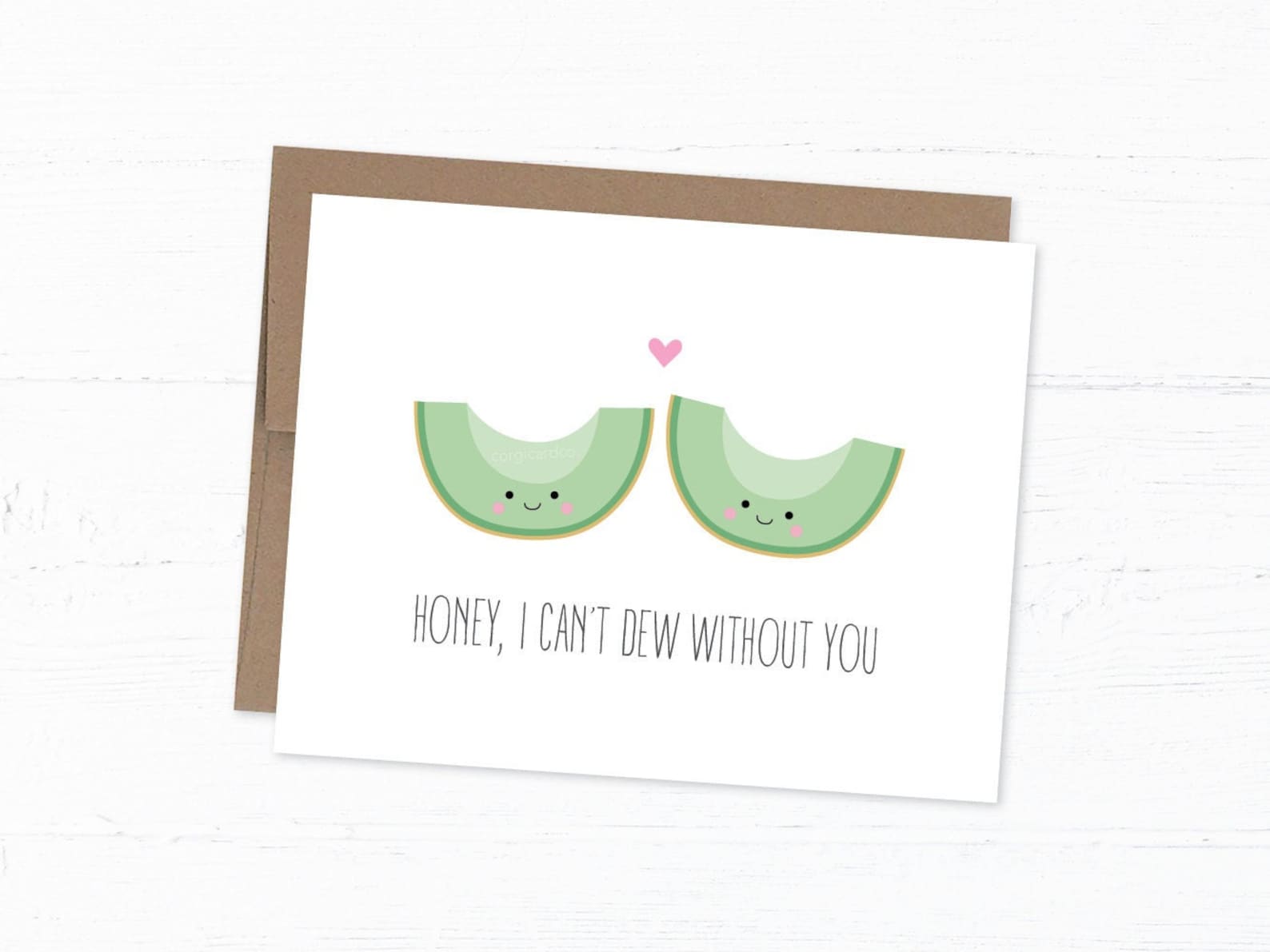 Cute Melon Card, Anniversary Card ,funny Love Card, Cute Love Card ...