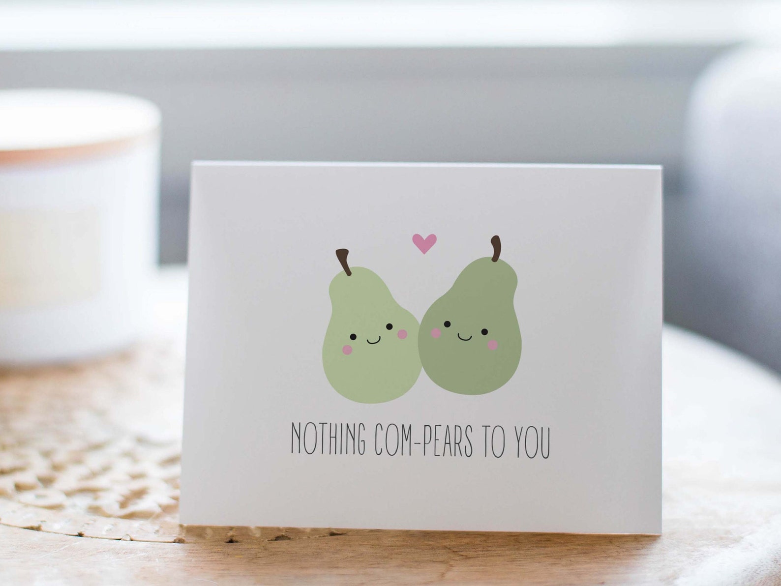 Funny Anniversary Card Pear Pun Card Cute Love Card Love - Etsy