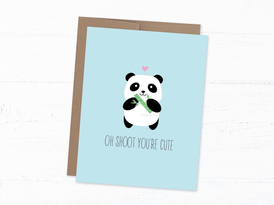 Cute Panda Card Funny Love Card Anniversary Pun Card - Etsy