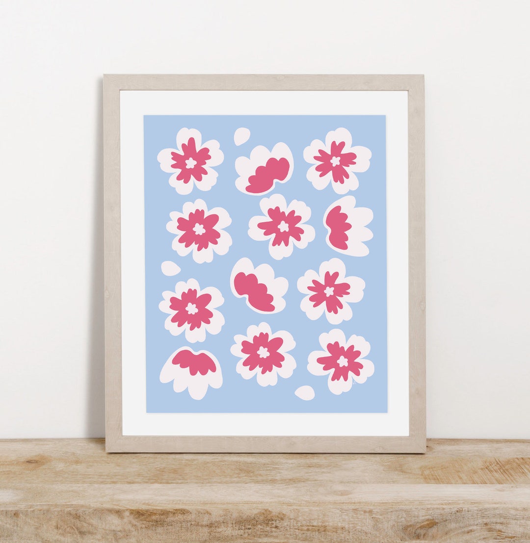 Cherry Blossom Art Print: Floral Wall Decor (8x10) - Etsy
