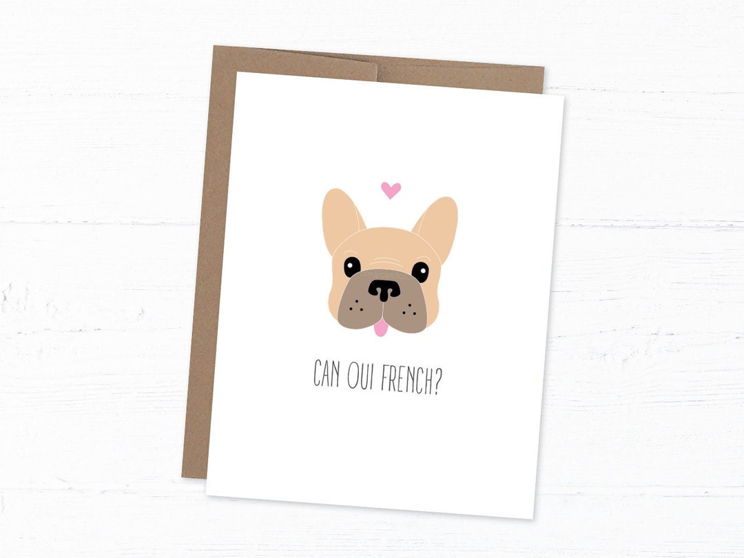 French Bulldog Card, Funny Frenchie Card, Cute Love Card, Funny ...