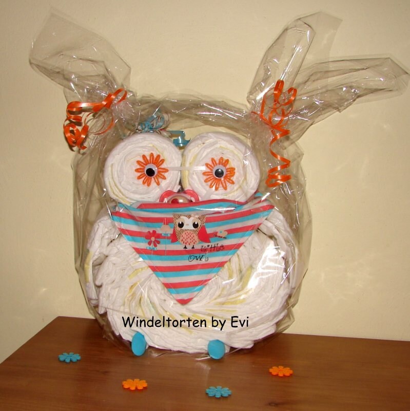 Windeleule für Mädchen süsse Windeltorte Geschenk zur Geburt - Etsy.de