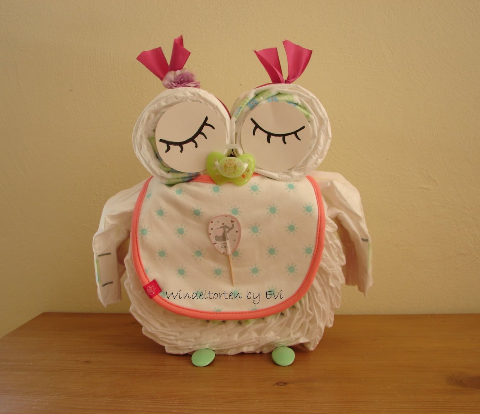 Windeleule für Mädchen süsse Windeltorte Geschenk zur Geburt - Etsy.de