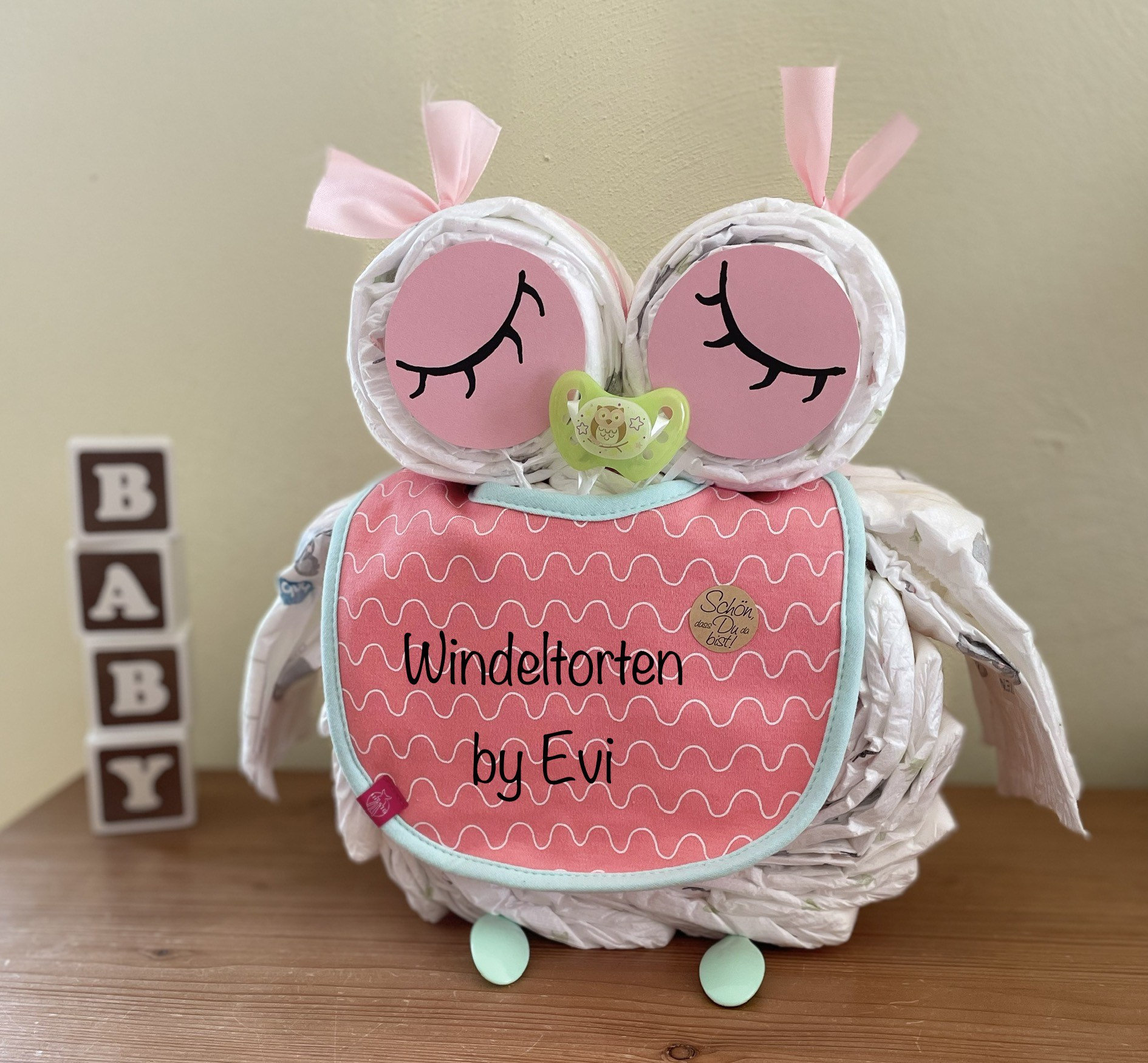 Windeleule für Mädchen süsse Windeltorte Geschenk zur Geburt - Etsy.de