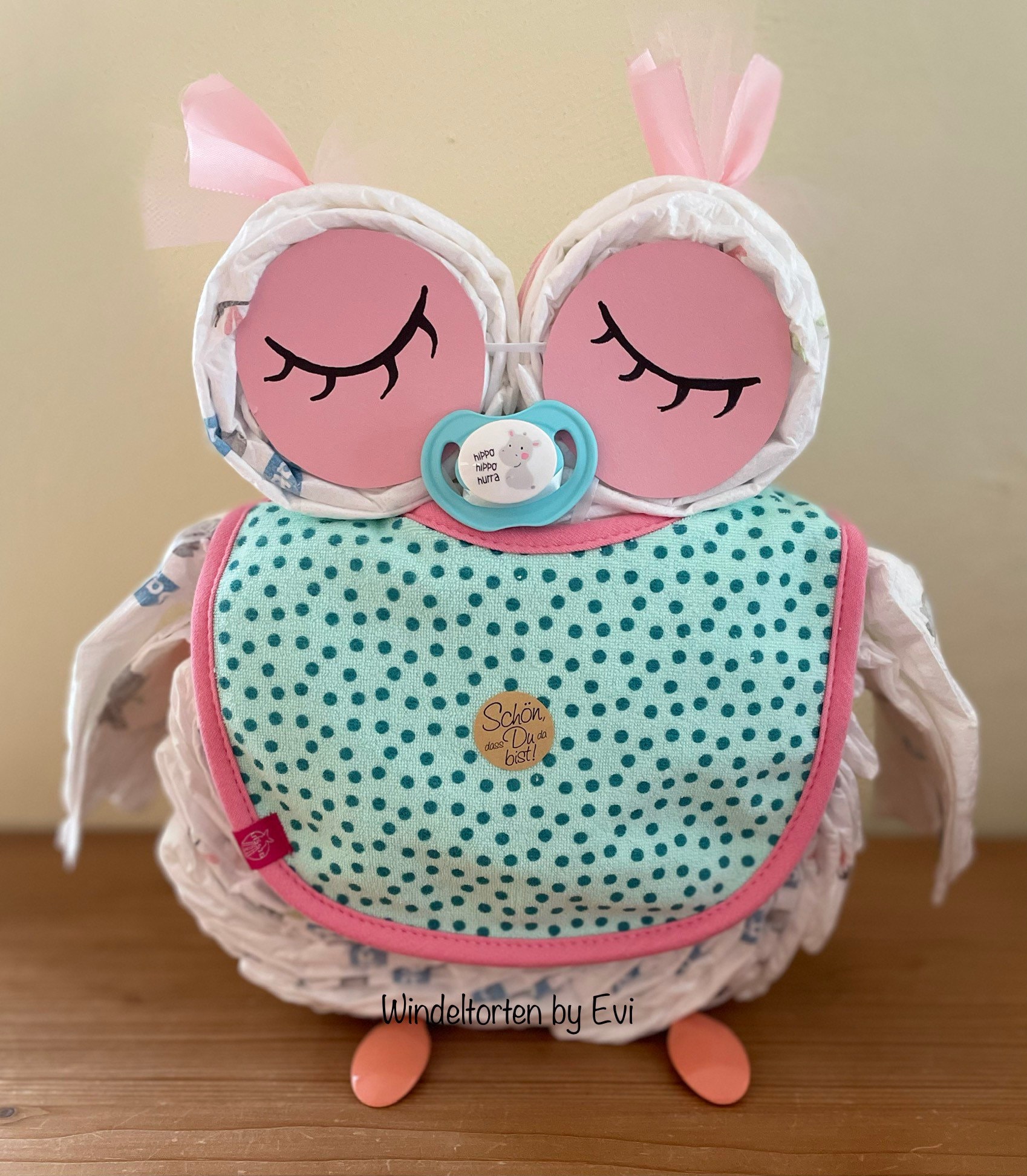 Windeleule für Mädchen süsse Windeltorte Geschenk zur Geburt - Etsy.de
