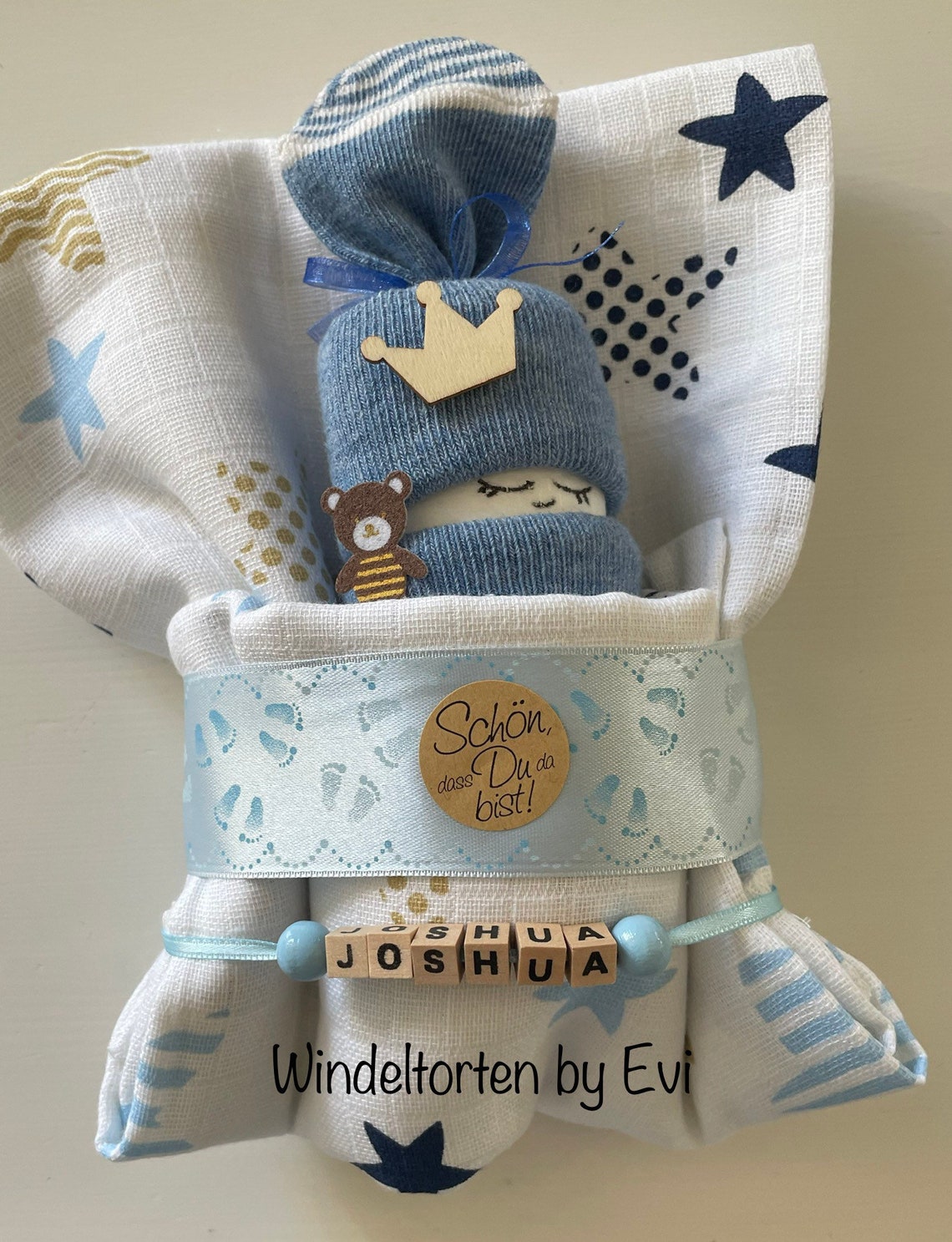 Windelbaby mit Name kleines Babygeschenk für Jungs - Etsy.de