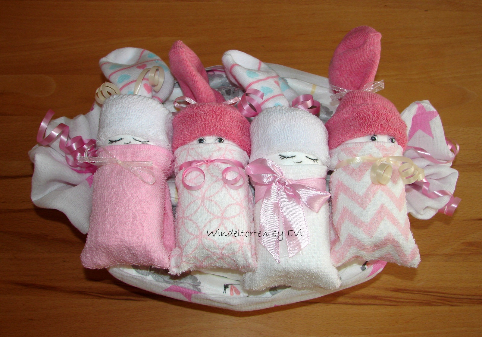 Windeltorte für Mädchen: Windelbabys im Tuch originelles | Etsy