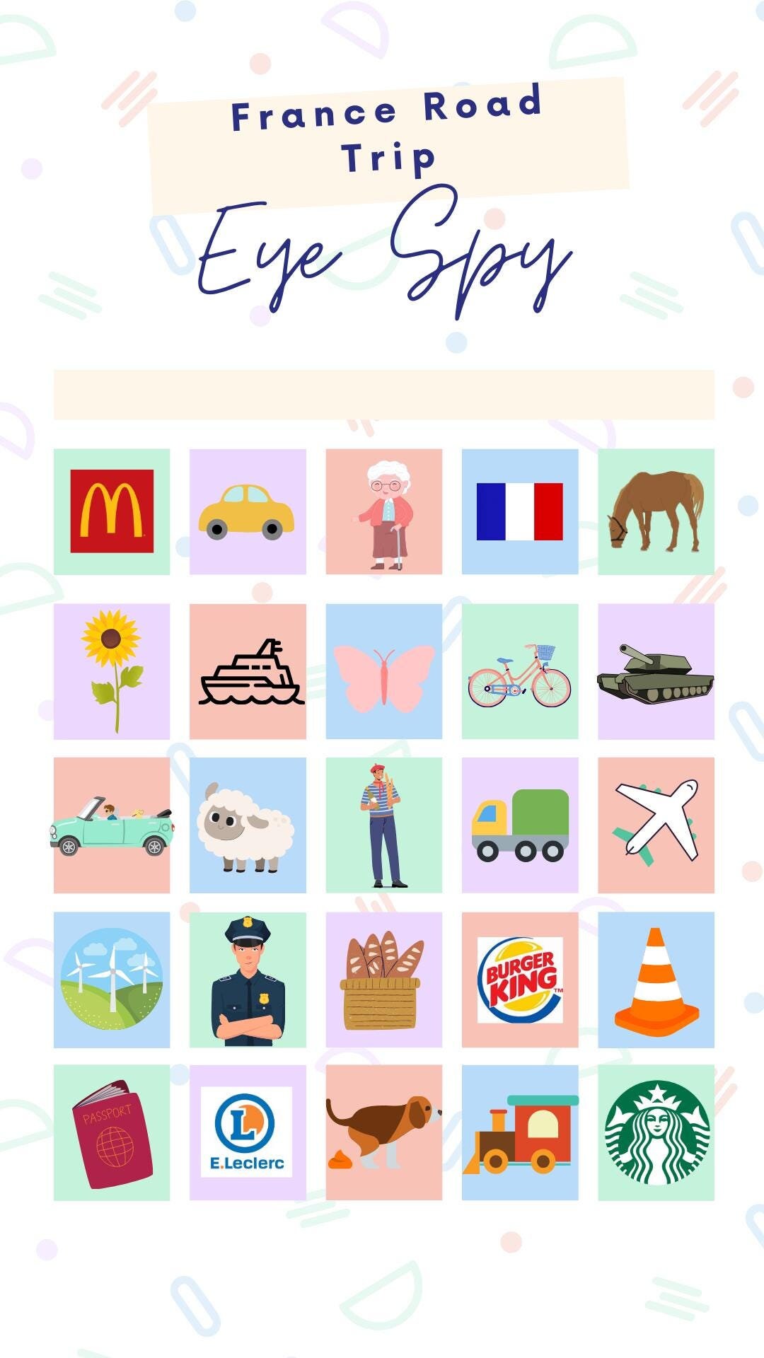 Digital Download - I Spy - France - Etsy