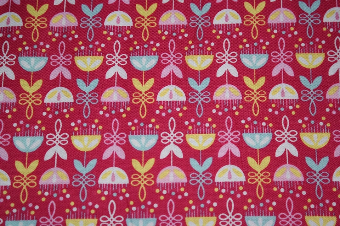 12.90 Euros/meter Cotton Aunt Ema Samba Blossom, Pink - Etsy