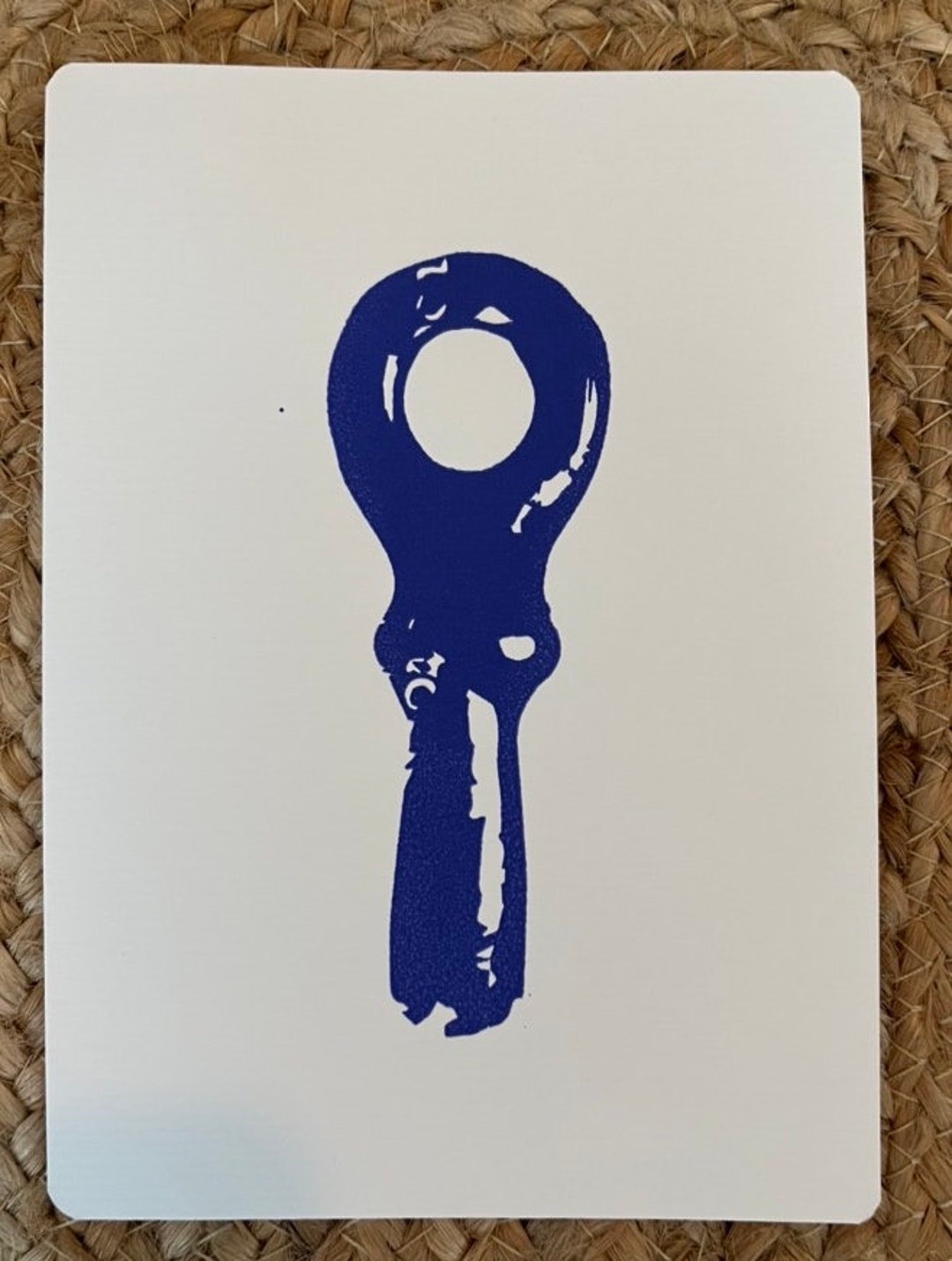 Postcard Drop Key Screen Printing Maps Greeting Card Blue - Etsy
