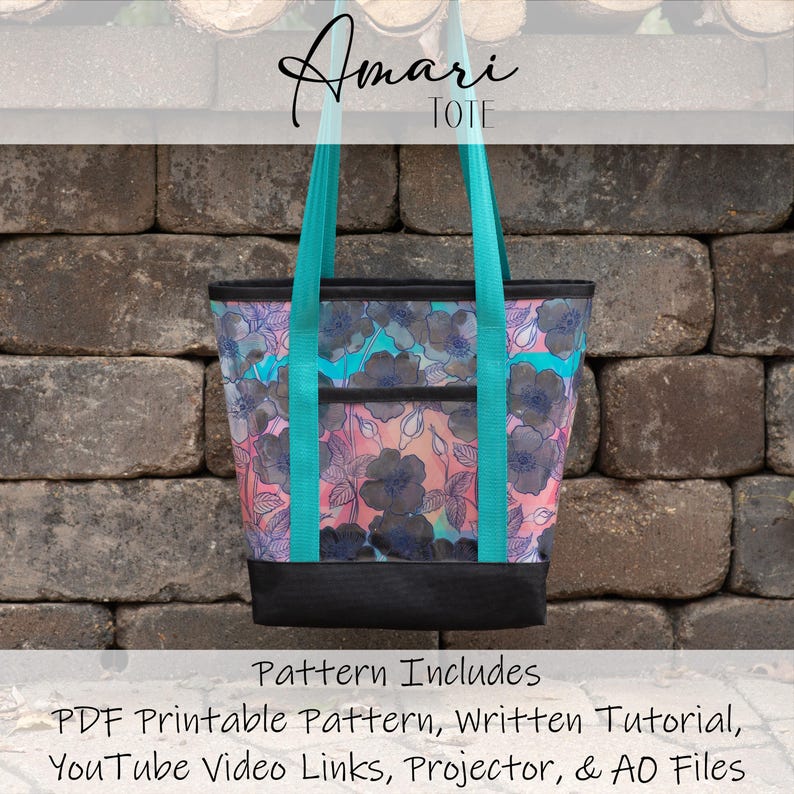 Amari Tote PDF Pattern, Written & VIDEO TUTORIAL - Etsy
