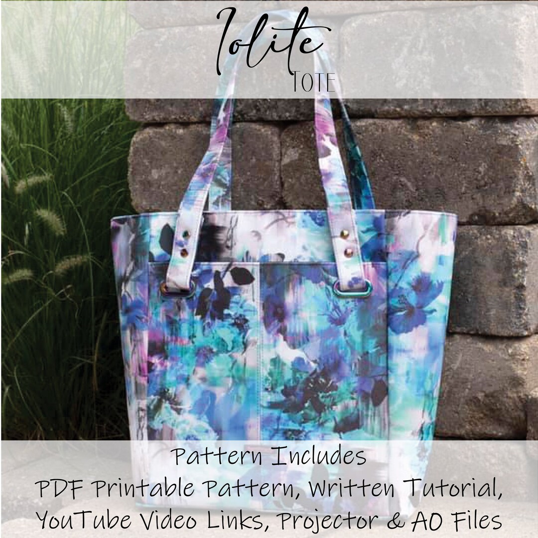 Iolite Tote/handbag PDF Pattern, Written & VIDEO TUTORIAL - Etsy