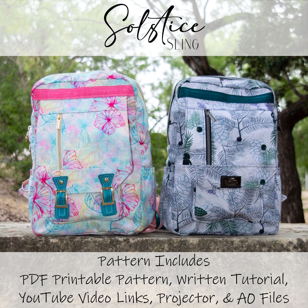 Solstice Sling Bag PDF Pattern, Written & VIDEO TUTORIAL - Etsy