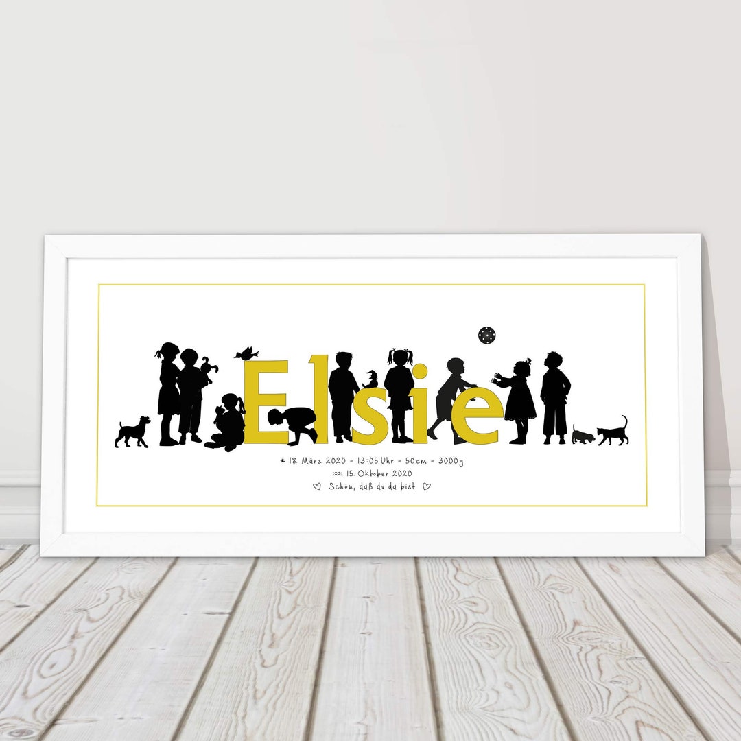 Bild mit Name, zur Geburt, personalisiertes Geschenk, Weihnachten ...