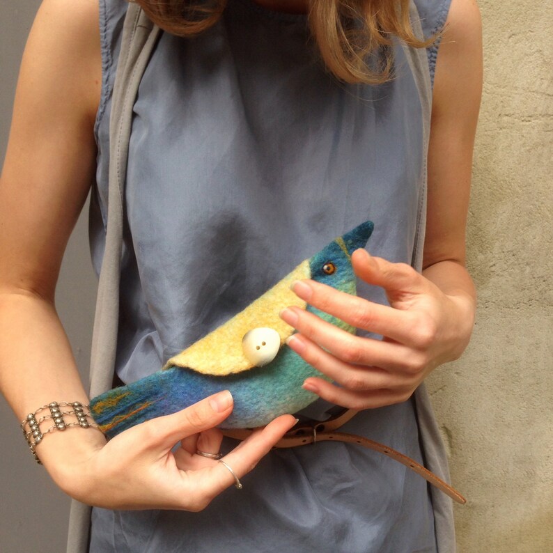 Small Wool Felted Bag Animal Wool Purse Gift for Kids Felt Purse Hand ...