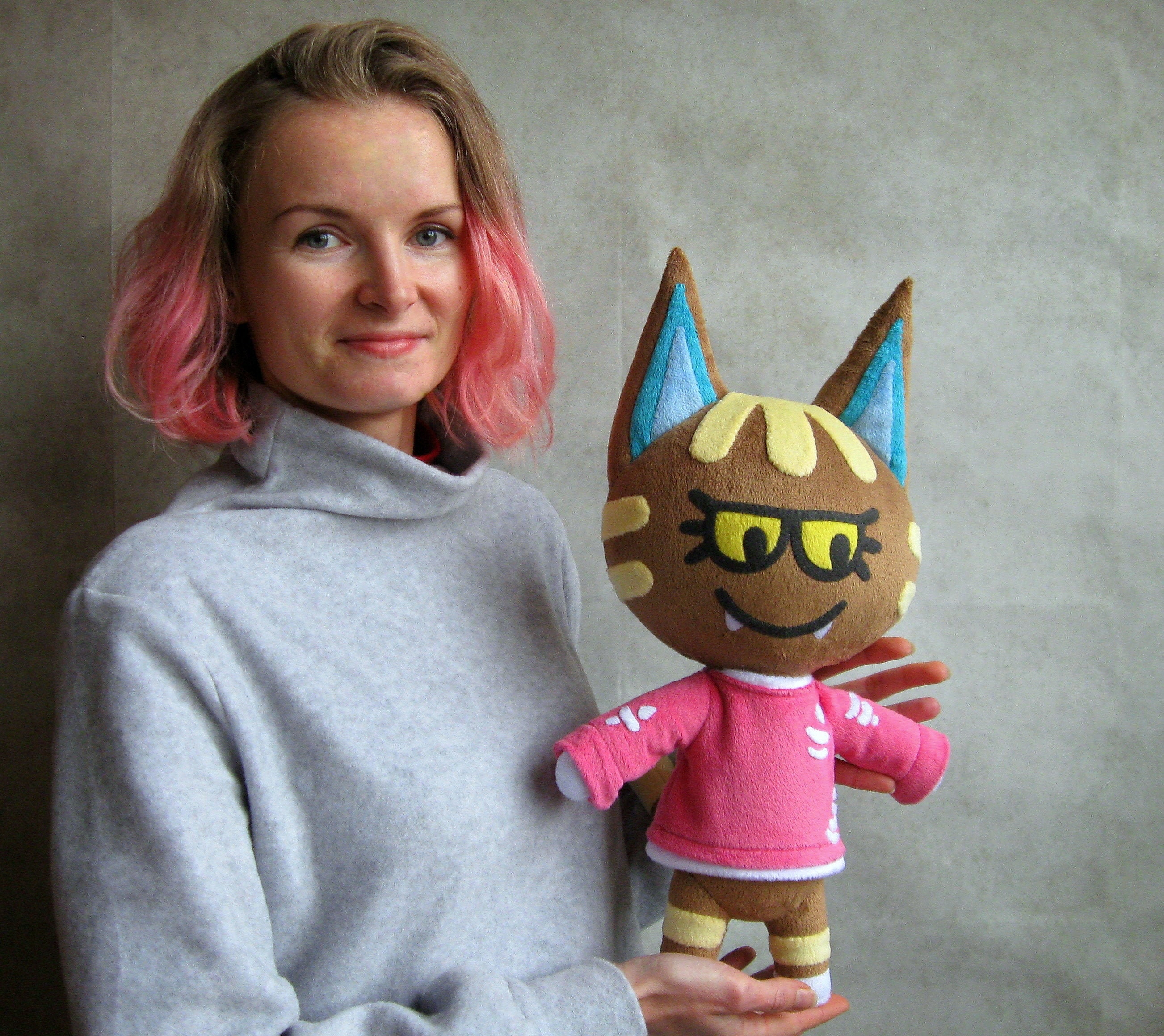 Katt Animal Crossing Plush Toy Katt Cat Villager in Animal | Etsy