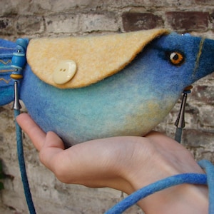 Small Wool Felted Bag Handmade Wool Bird Purse Animal Bags Crossbody ...
