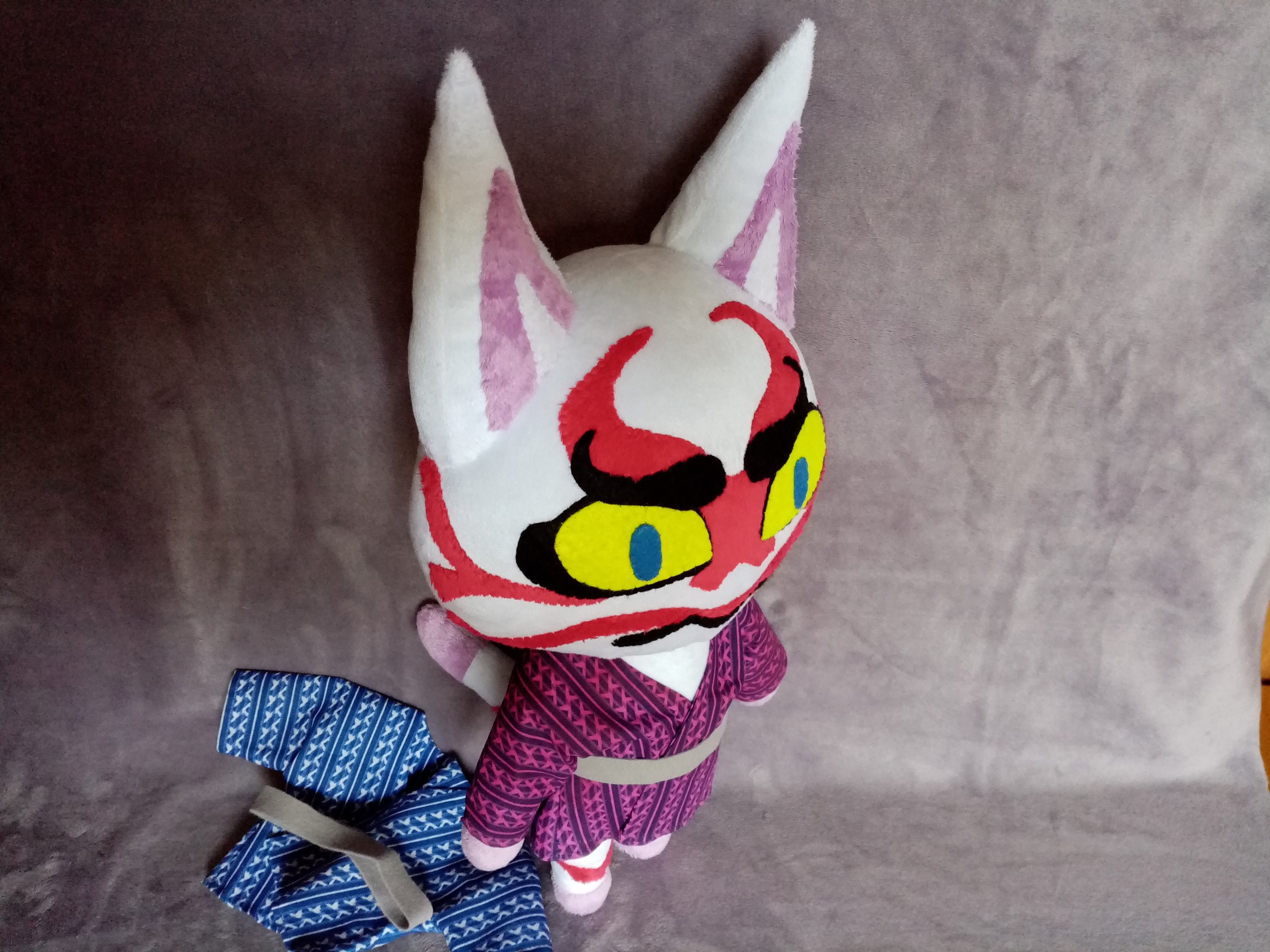 Kabuki Animal Crossing Plush Toy Kabuki Cat in Animal Crossing | Etsy