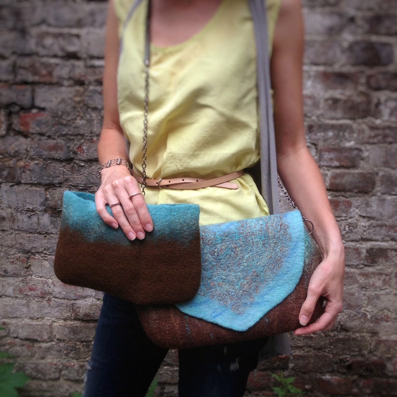 Wool Crossbody Bag Everyday Wool Purse Handmade Felted Bags Gift for ...