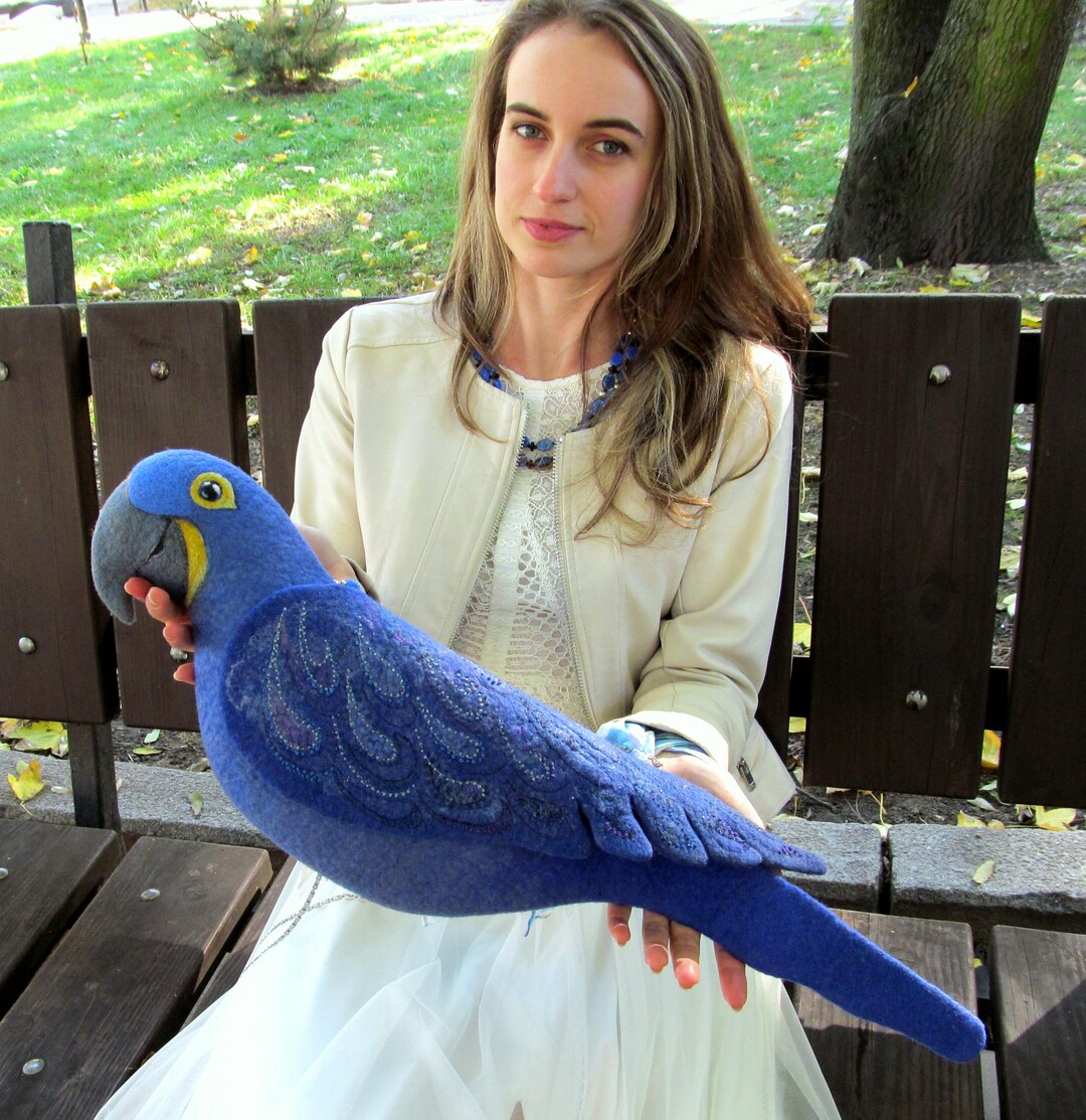 Wool Felted Parrot Bag Handmade Purse Felted Animal Clutch Wool Bird ...