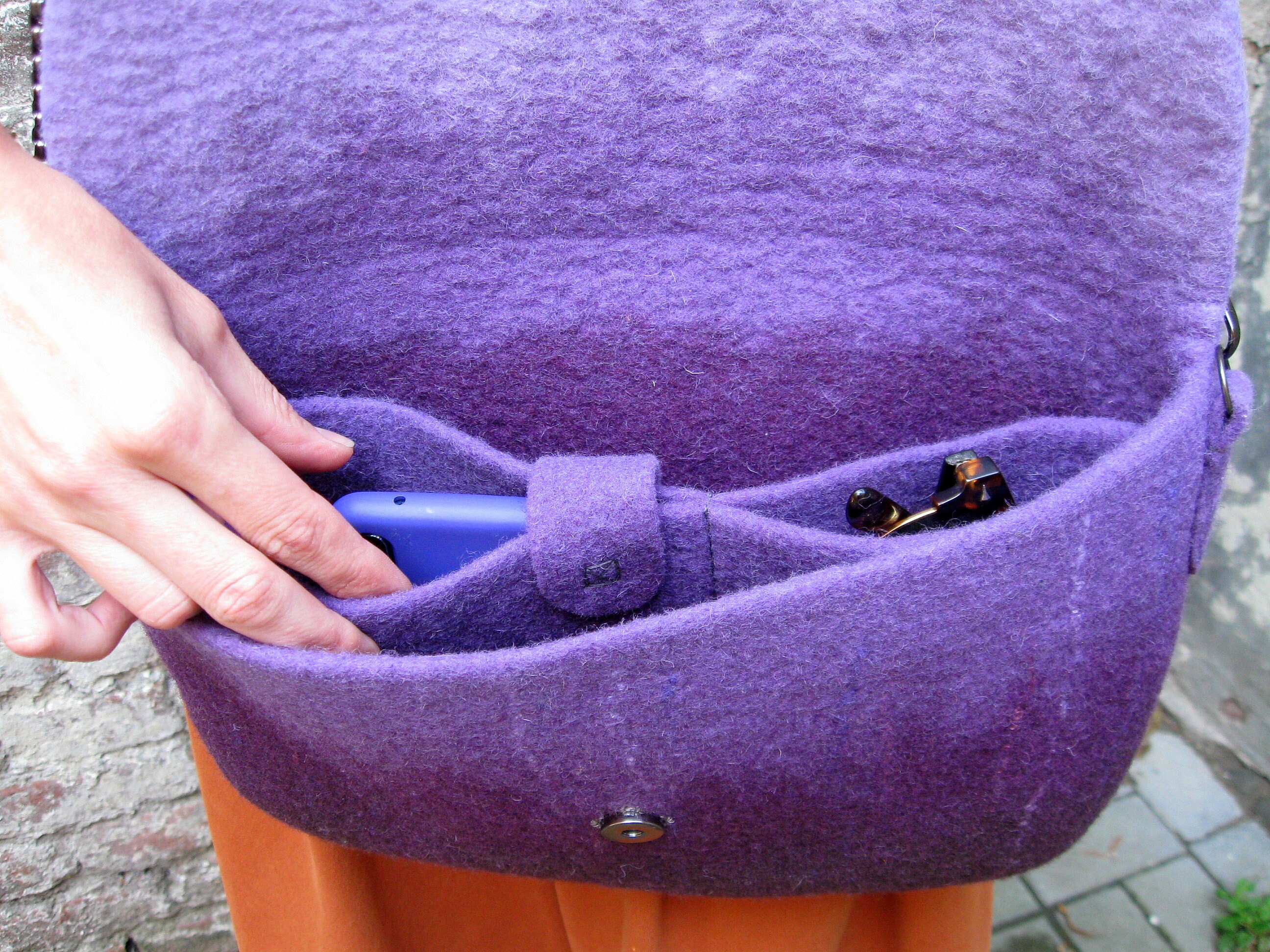 Wool Crossbody Bag Everyday Wool Purse Handmade Felted Bags Gift for ...