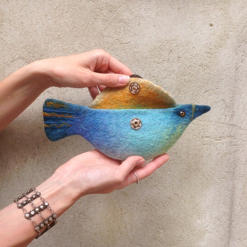 Small Wool Felted Bag Animal Wool Purse Gift for Kids Felt Purse Hand ...