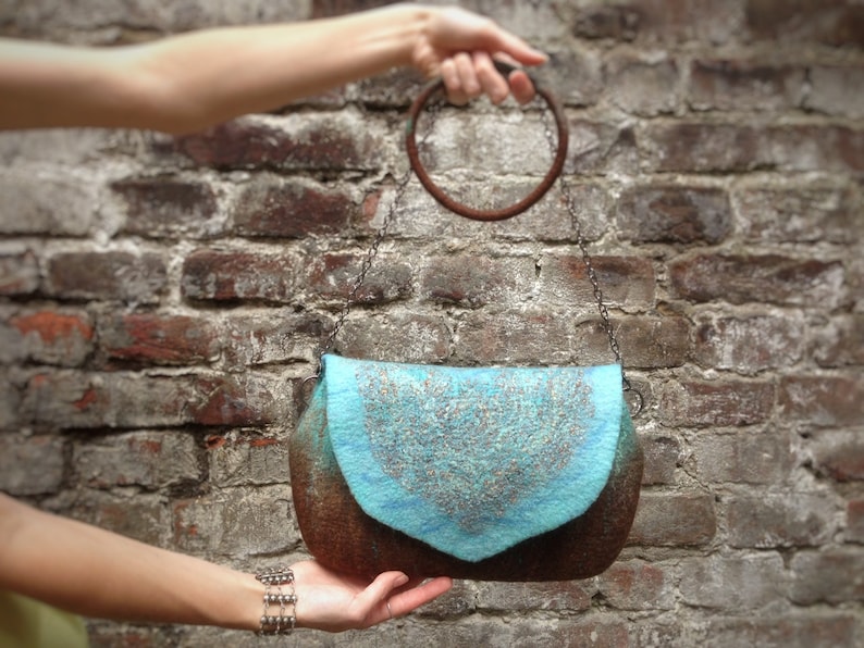 Wool Crossbody Bag Everyday Wool Purse Handmade Felted Bags Gift for ...