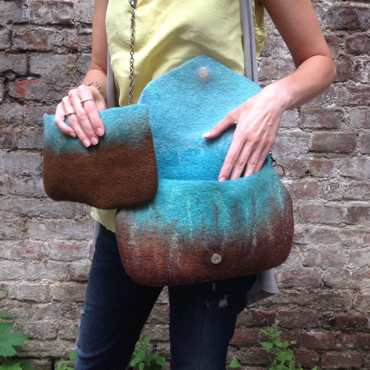 Wool Crossbody Bag Everyday Wool Purse Handmade Felted Bags Gift for ...