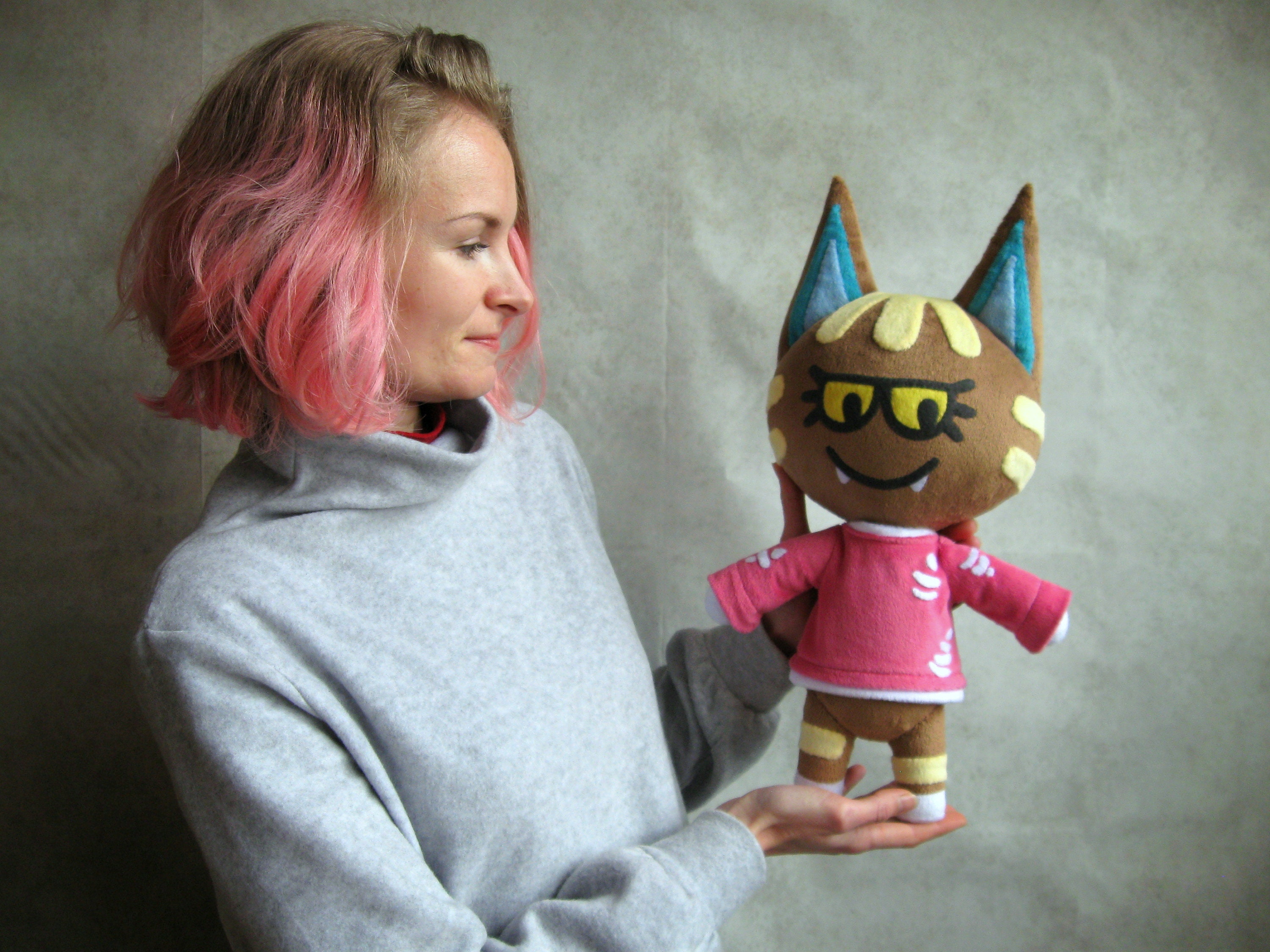 Katt Animal Crossing Plush Toy Katt Cat Villager in Animal | Etsy