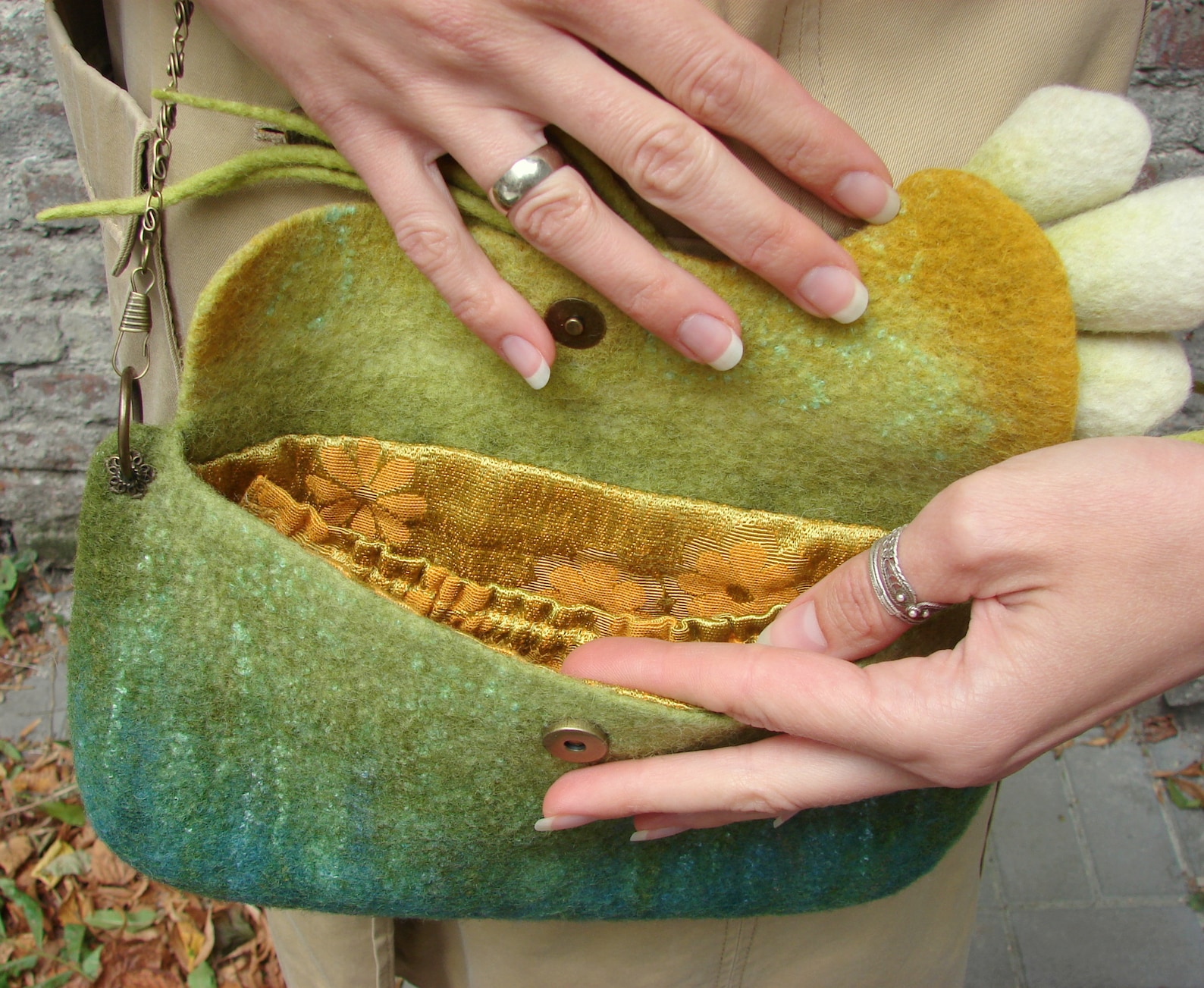 Elegant Felted Bag Wool Felt Bag Unigue Wool Purse Handmade Felted ...