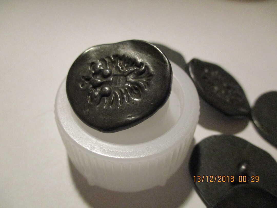 6 X Bronze-colored Traditional Costume Button, Rustic, 20 Mm, Shank ...