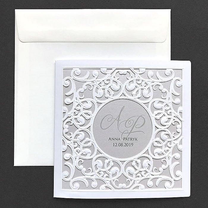 Wedding Invitation Filigree Laser Cutout Embossed - Etsy