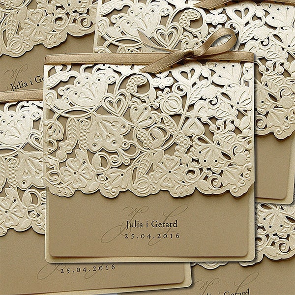 Embossed Wedding Invitations - Etsy