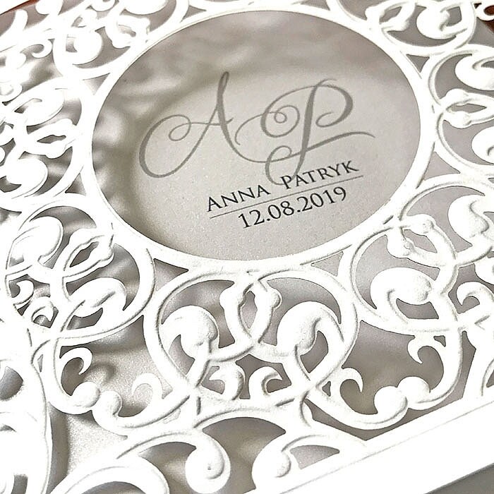 Wedding Invitation, Filigree Laser Cutout, Embossed - Etsy