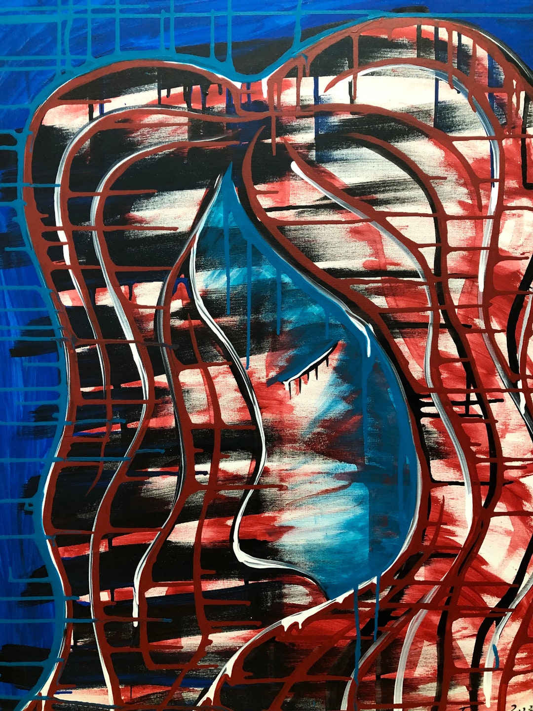 Art Print Signed exhausted From Loving 30 X 42 Cm Abstract - Etsy