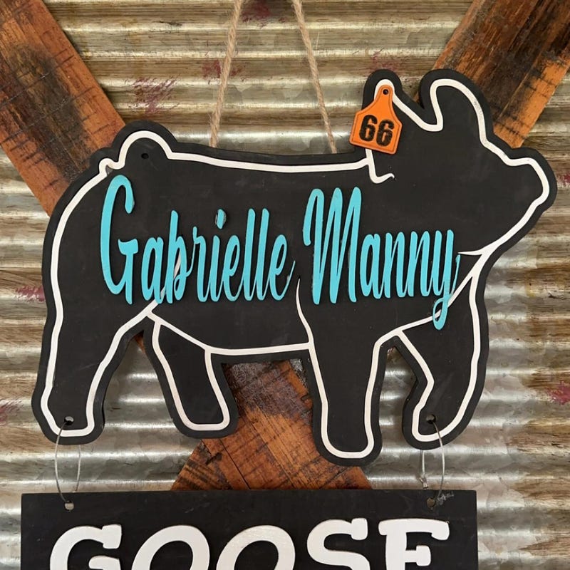 4 H Pig Show Stall Signs - Etsy