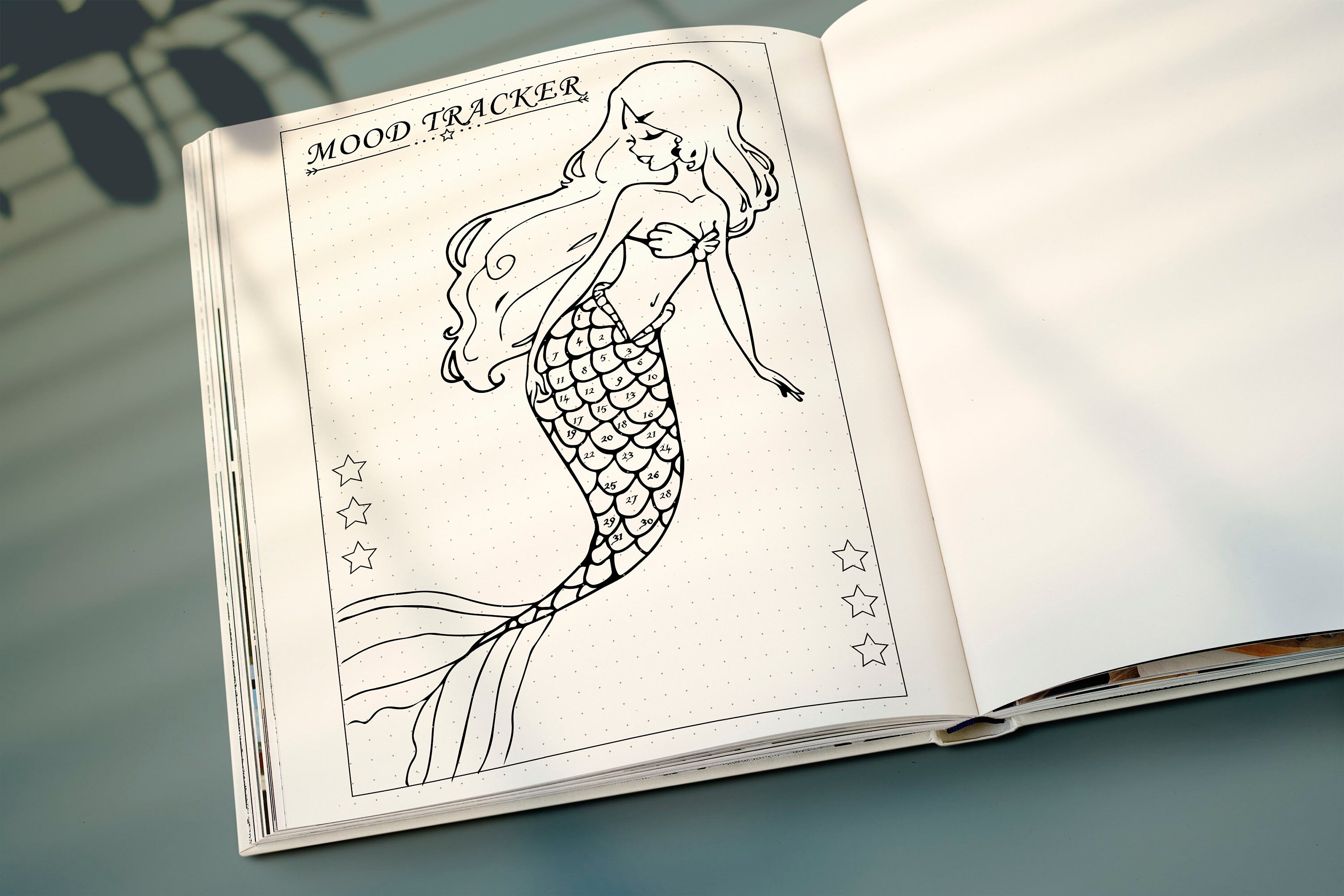 Mood Tracker Bullet Journal Mermaid Daily Mood Daily - Etsy