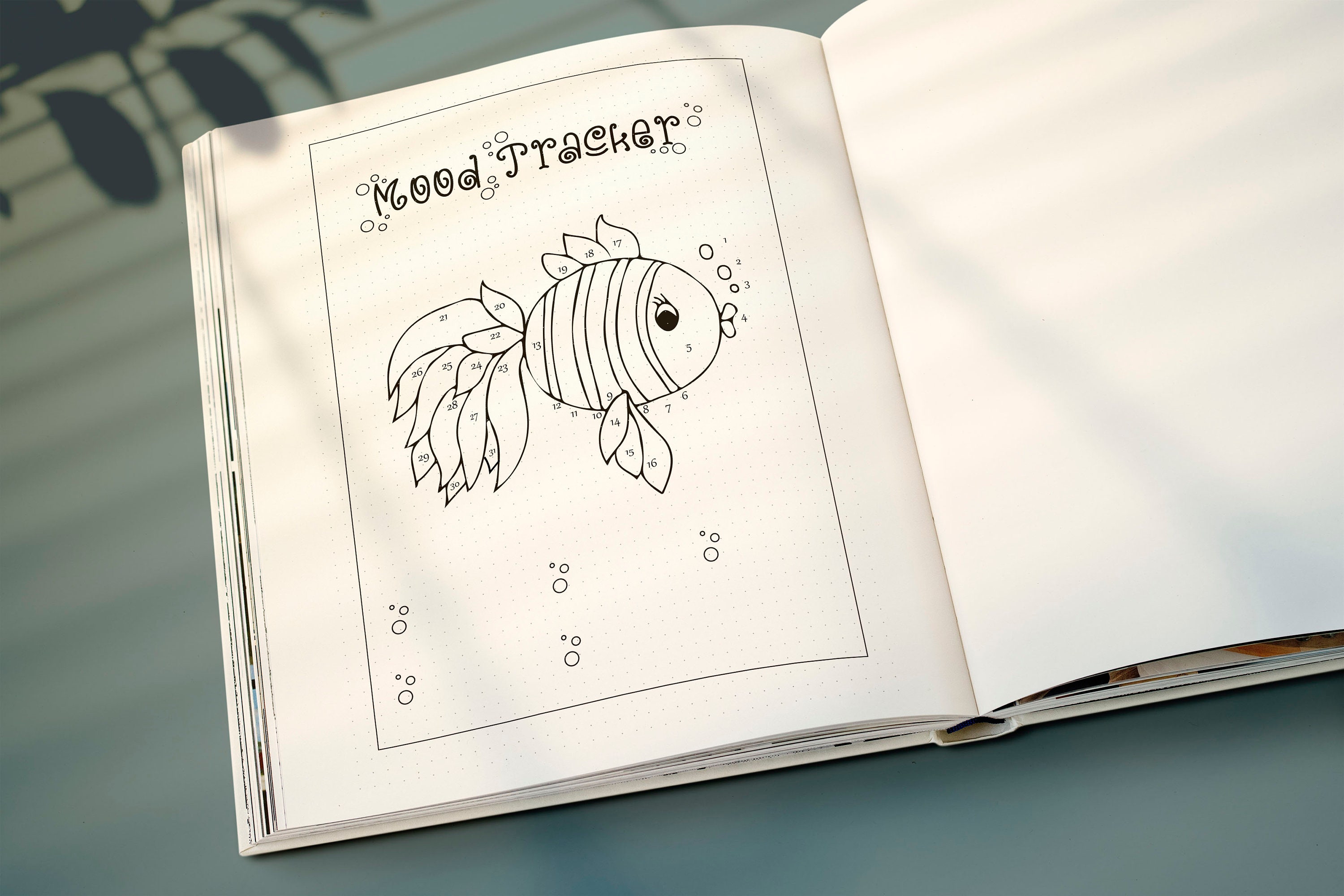 Fish Mood Tracker Bubbles Bullet Journal Fish Tracker - Etsy