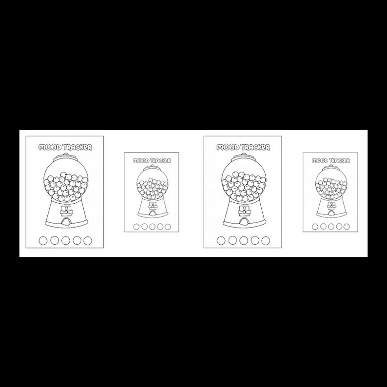 Gumball Machine Themed Mood Tracker Bullet Journal (Instant Download ...