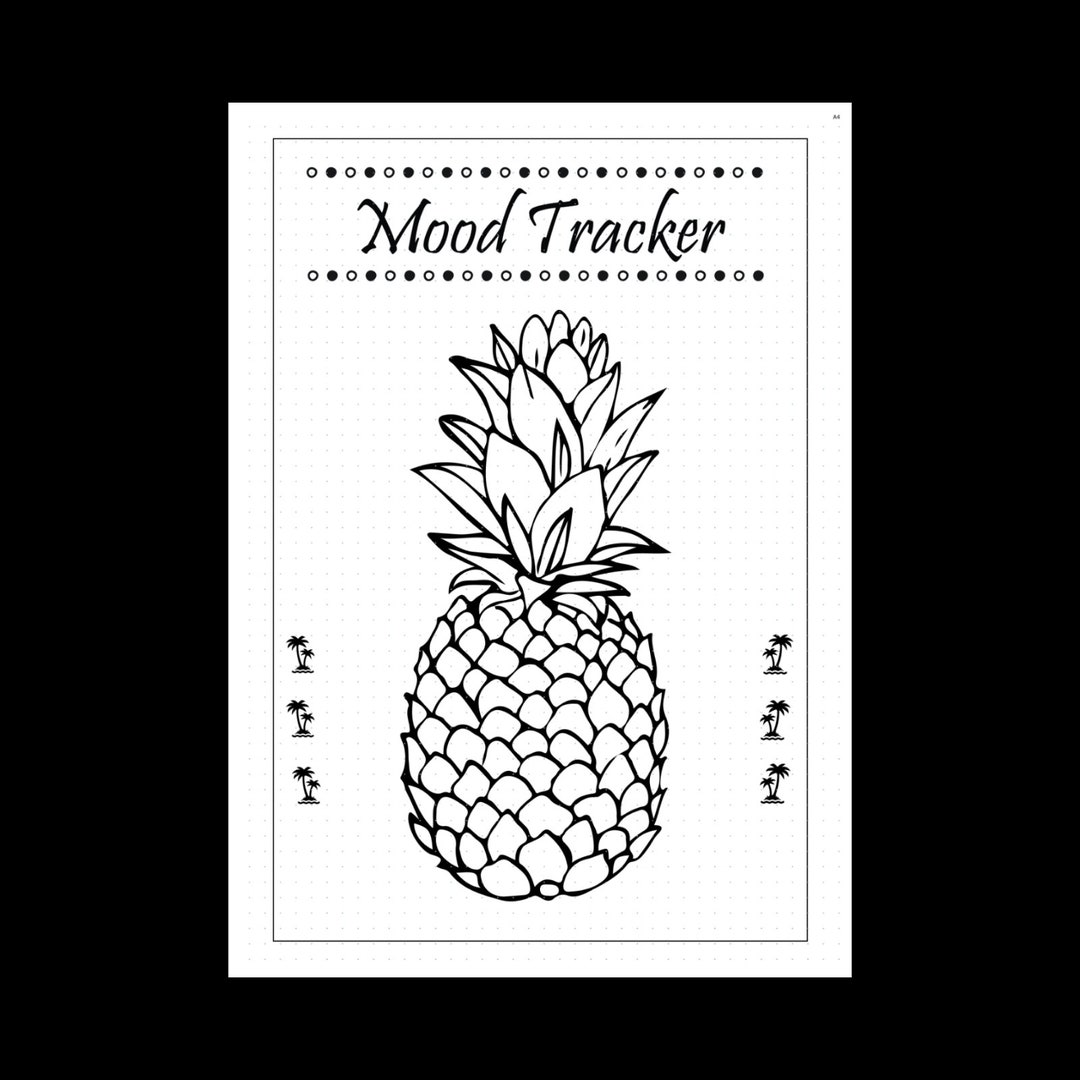 Mood Tracker, Bullet Journal, Pineapple, Pineapple Spread, Citrus, Mood ...